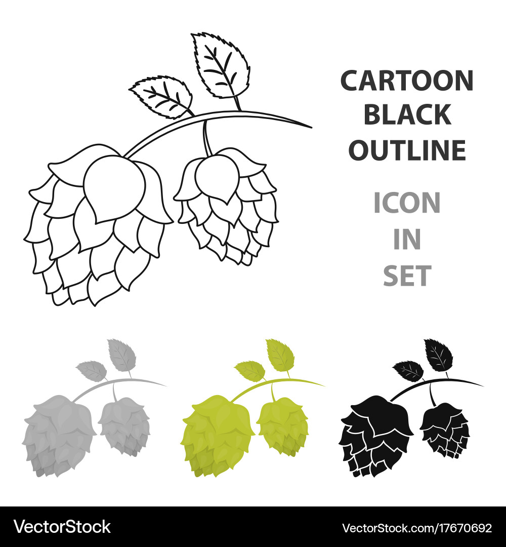 Hops icon in cartoon style isolated on white Vector Image