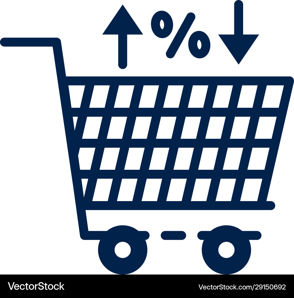 Isolated shopping cart design Royalty Free Vector Image
