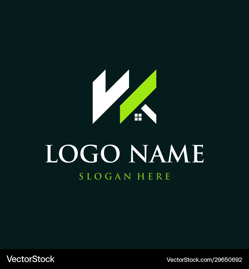 Letter w home property abstract creative logo Vector Image