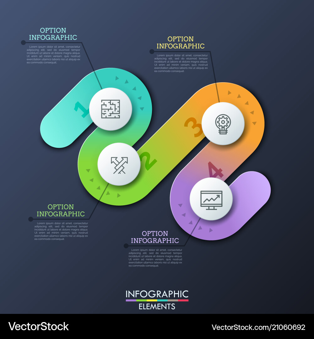 Modern infographic design template in shape of Vector Image