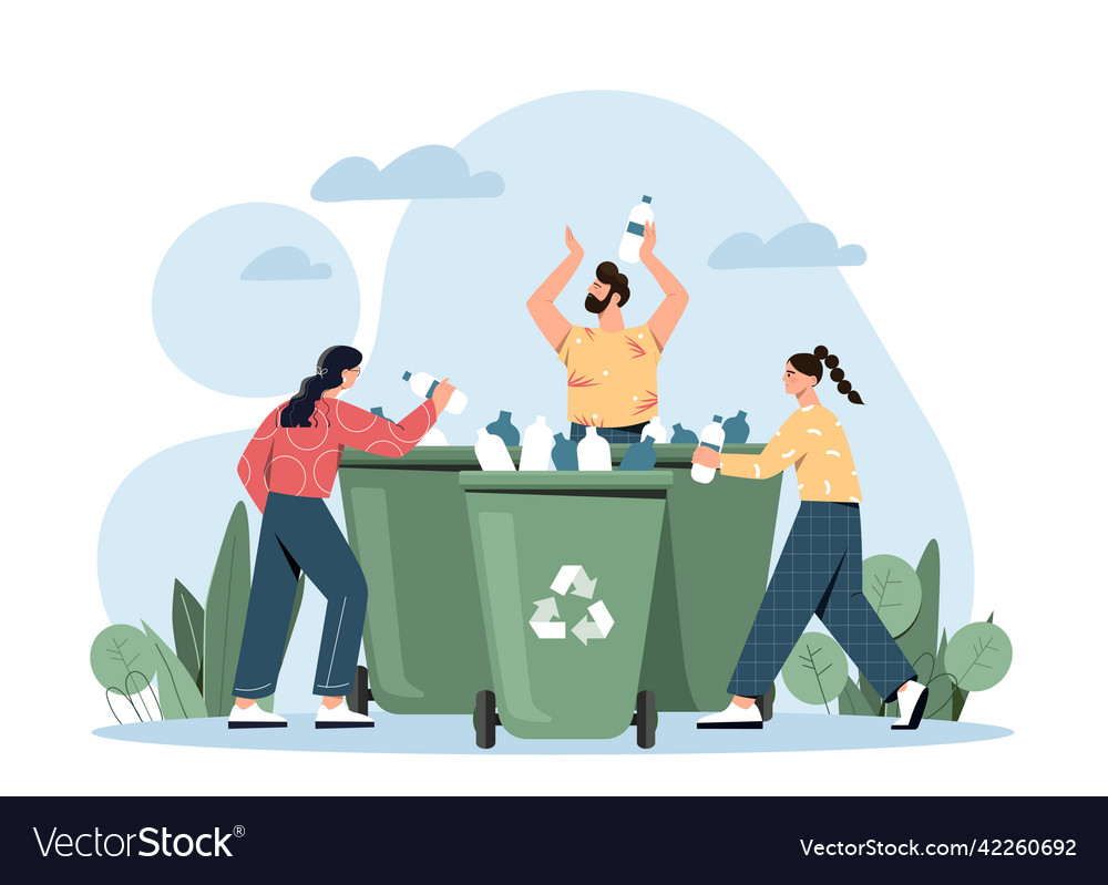 Plastic pollution problem Royalty Free Vector Image