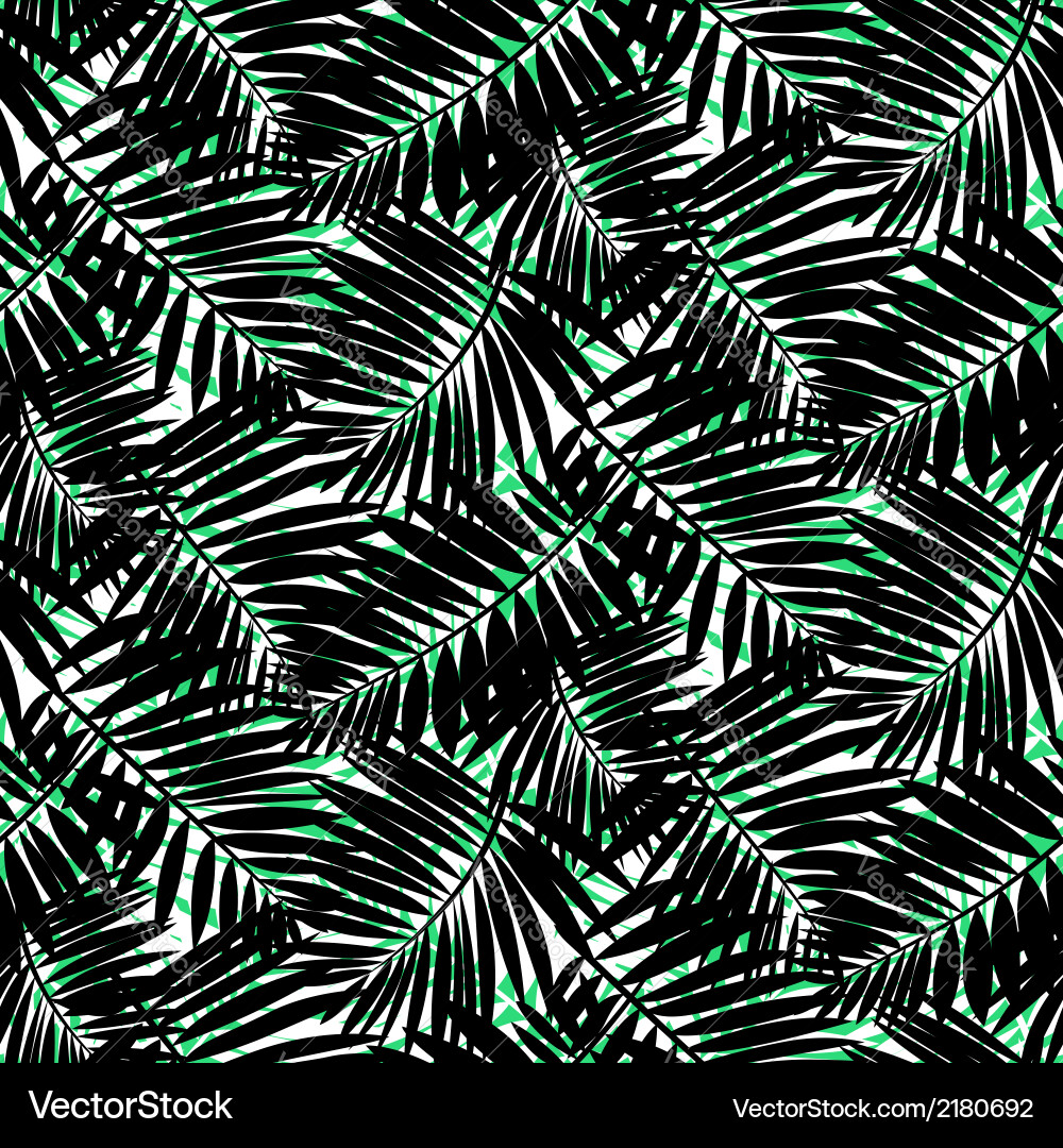 Seamless pattern with tropical palm leaves Vector Image