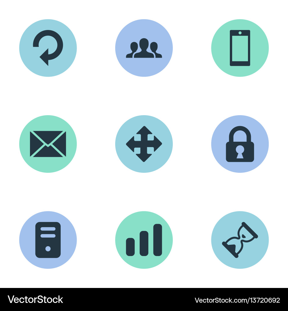 Set of simple apps icons Royalty Free Vector Image