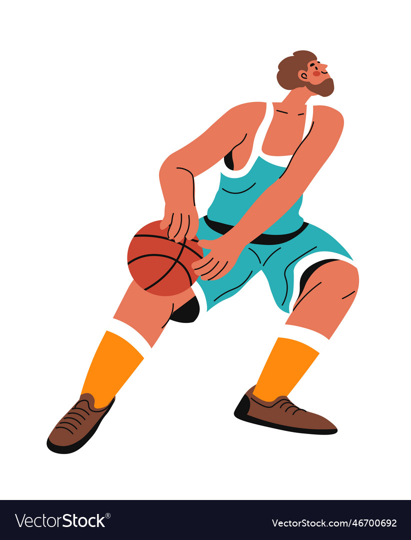 Sportsman basketball player in uniform Royalty Free Vector
