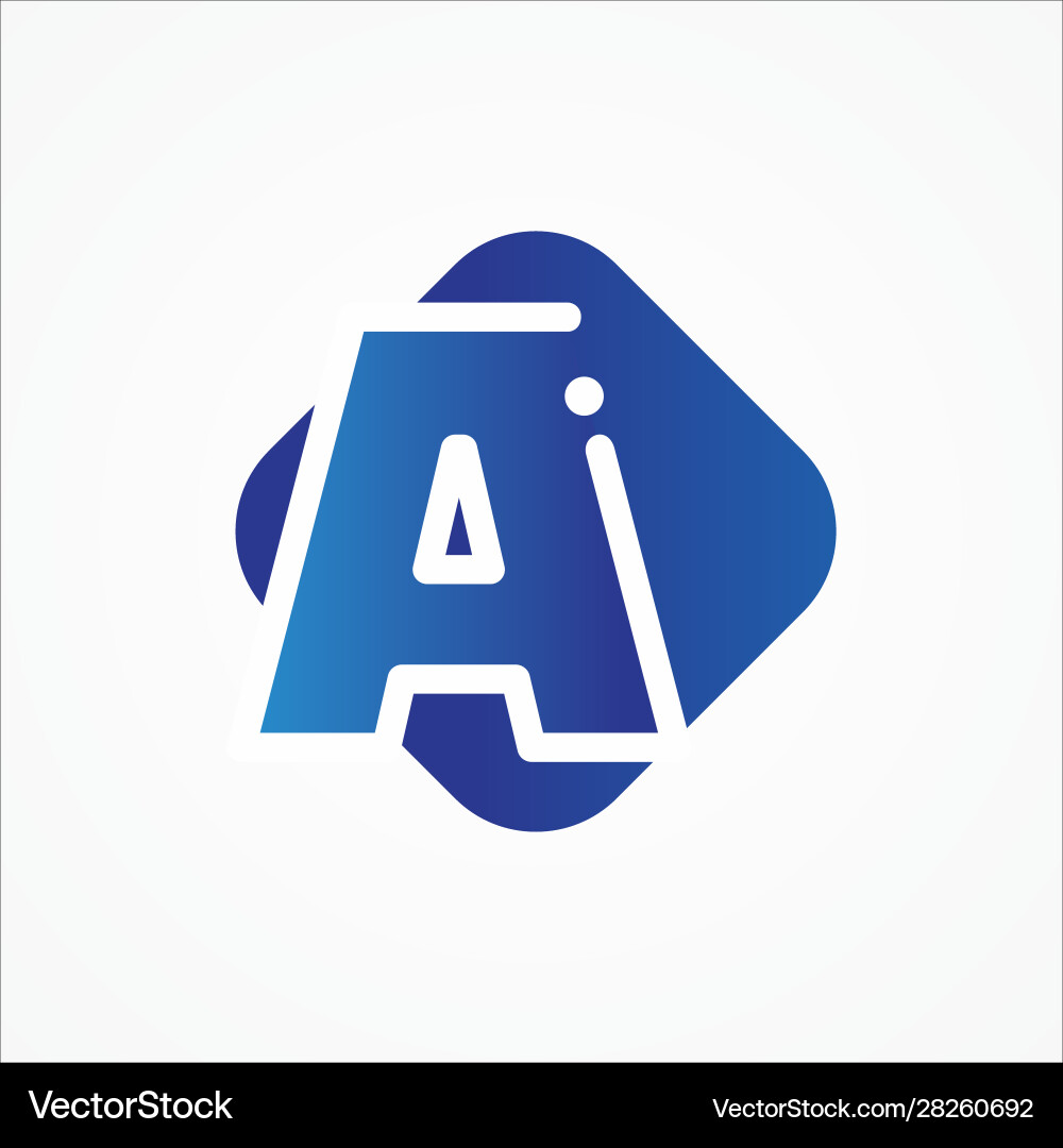 Square symbol letter a design minimalist Vector Image