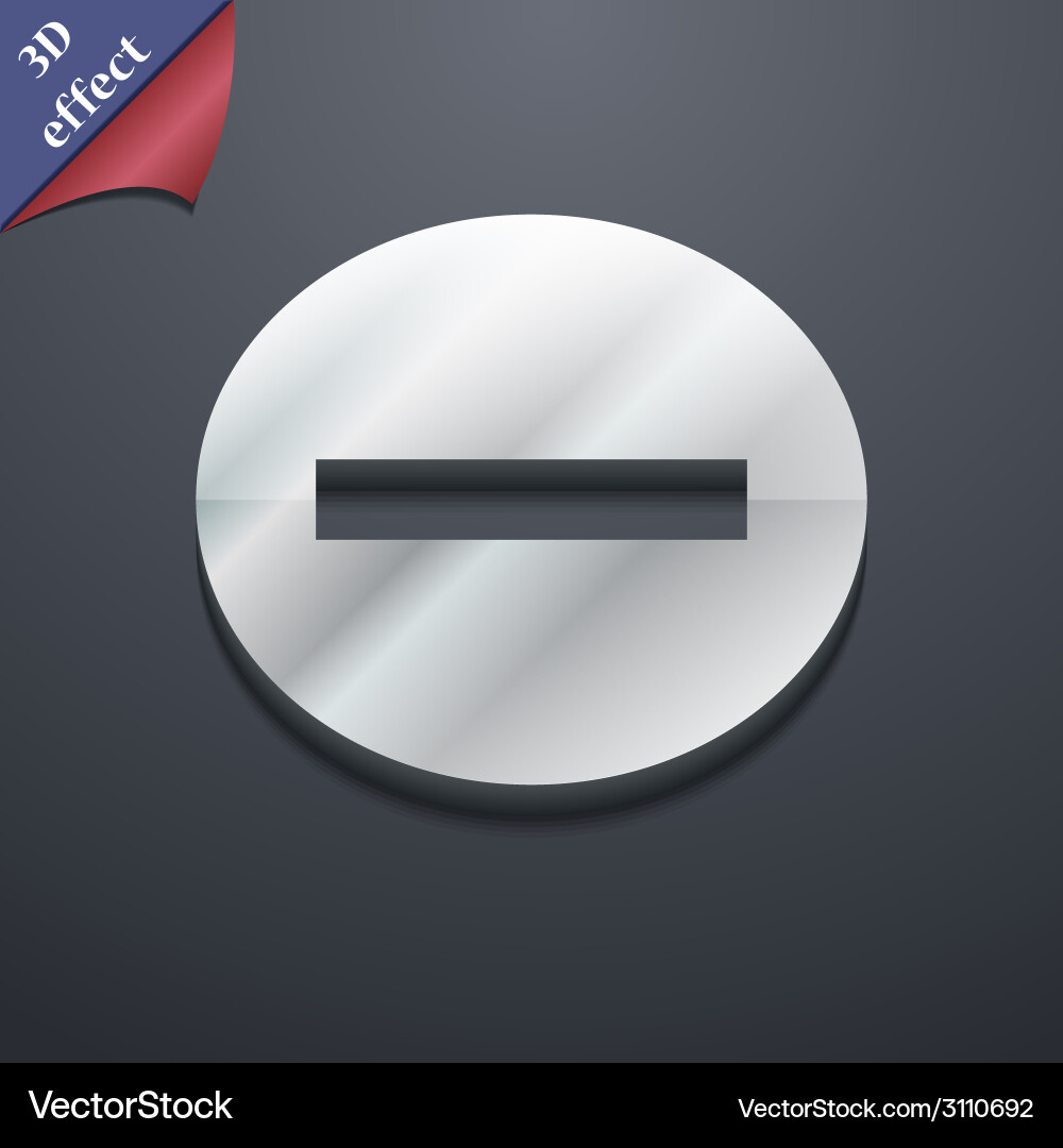 Stop icon symbol 3d style trendy modern design Vector Image