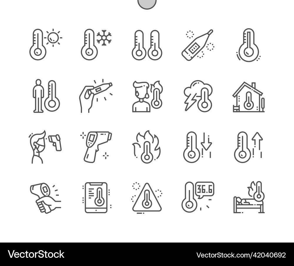 Temperature medicine thermometer sick man Vector Image