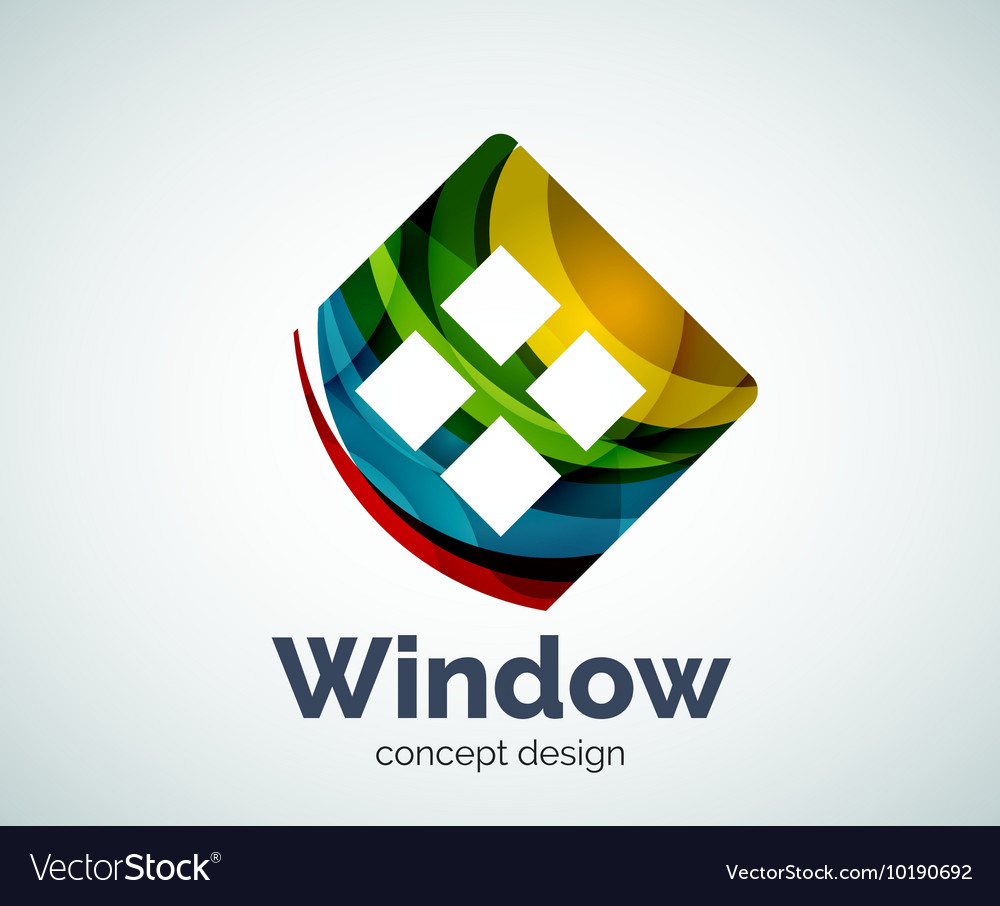 Window logo template Royalty Free Vector Image