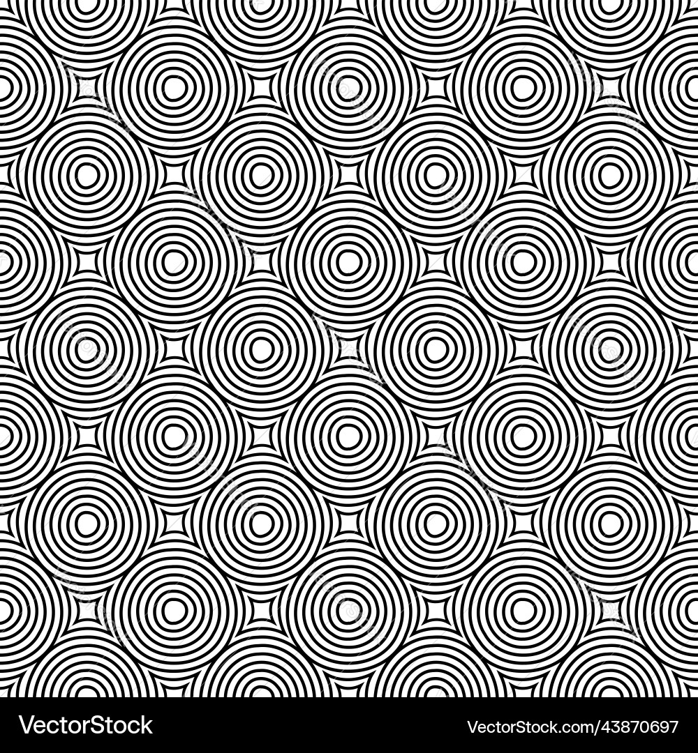 A seamless pattern of nested circle shapes tribal Vector Image