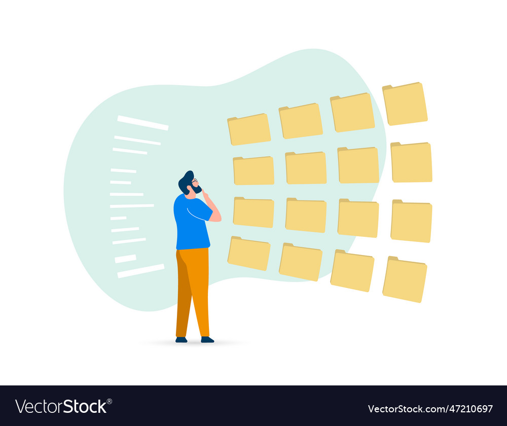 Efficient document management system for business Vector Image
