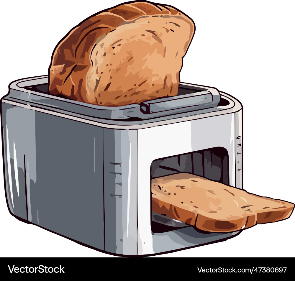 Freshly toasted bread a healthy snack option Vector Image