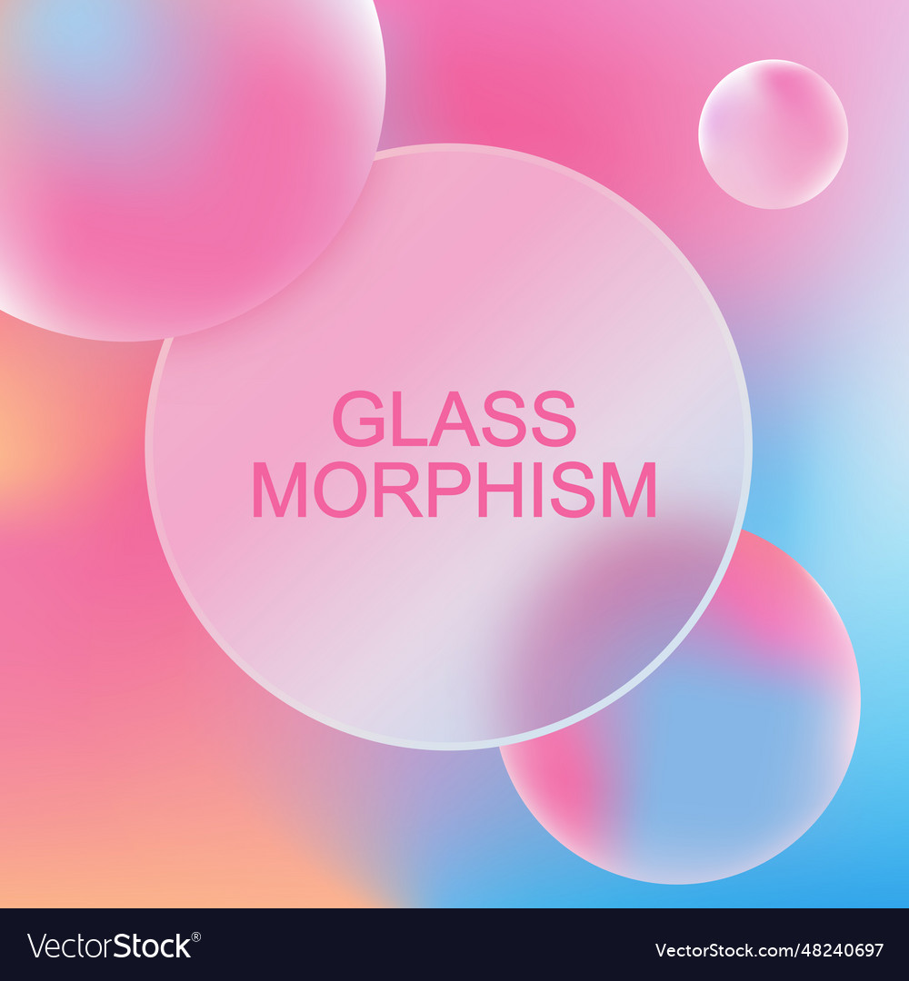 Glassmorphism effect Royalty Free Vector Image