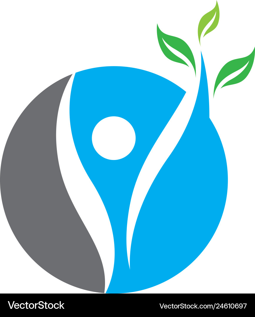 Human health symbol design Royalty Free Vector Image