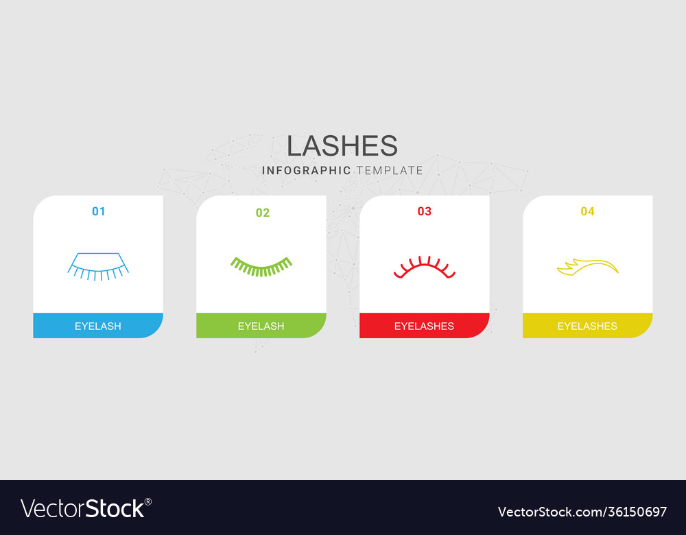 Lashes icons Royalty Free Vector Image - VectorStock