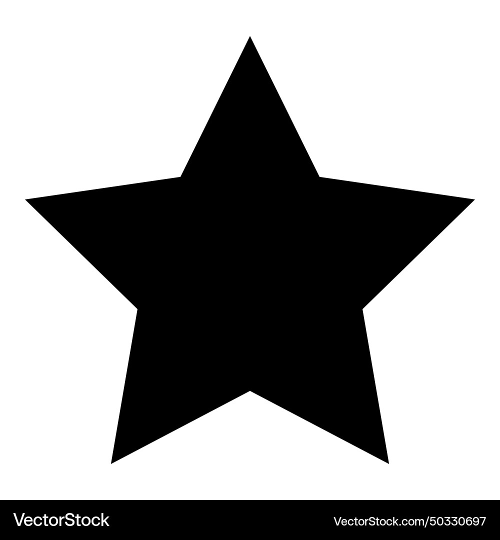 Star shape flat icon isolated on white background Vector Image