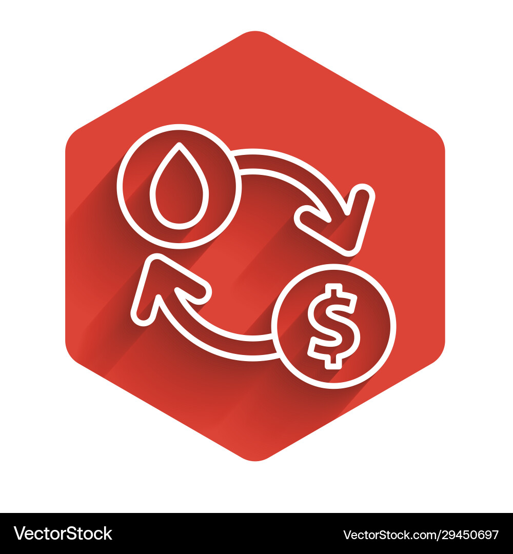 White line oil exchange water transfer convert Vector Image