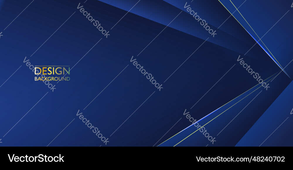 Abstract luxury gold blue template design Vector Image