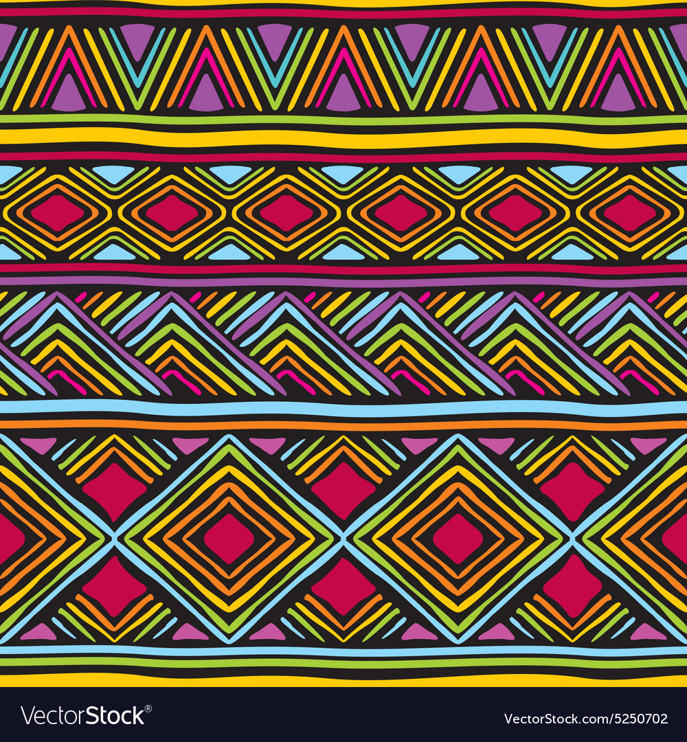 Afrikan line pattern Royalty Free Vector Image