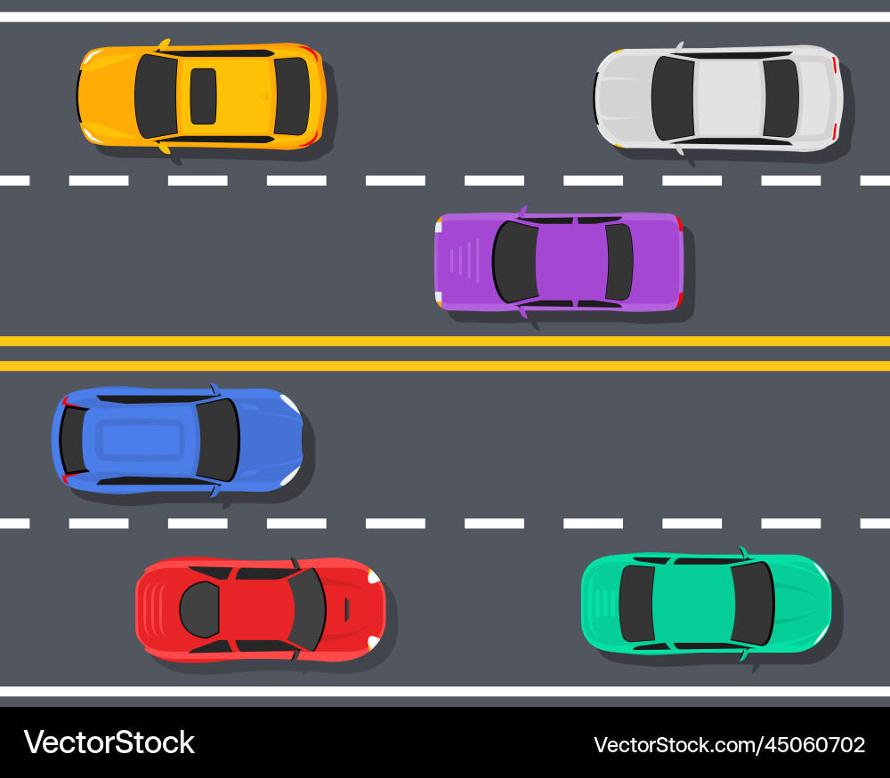 Car bird view aerial icon above Royalty Free Vector Image