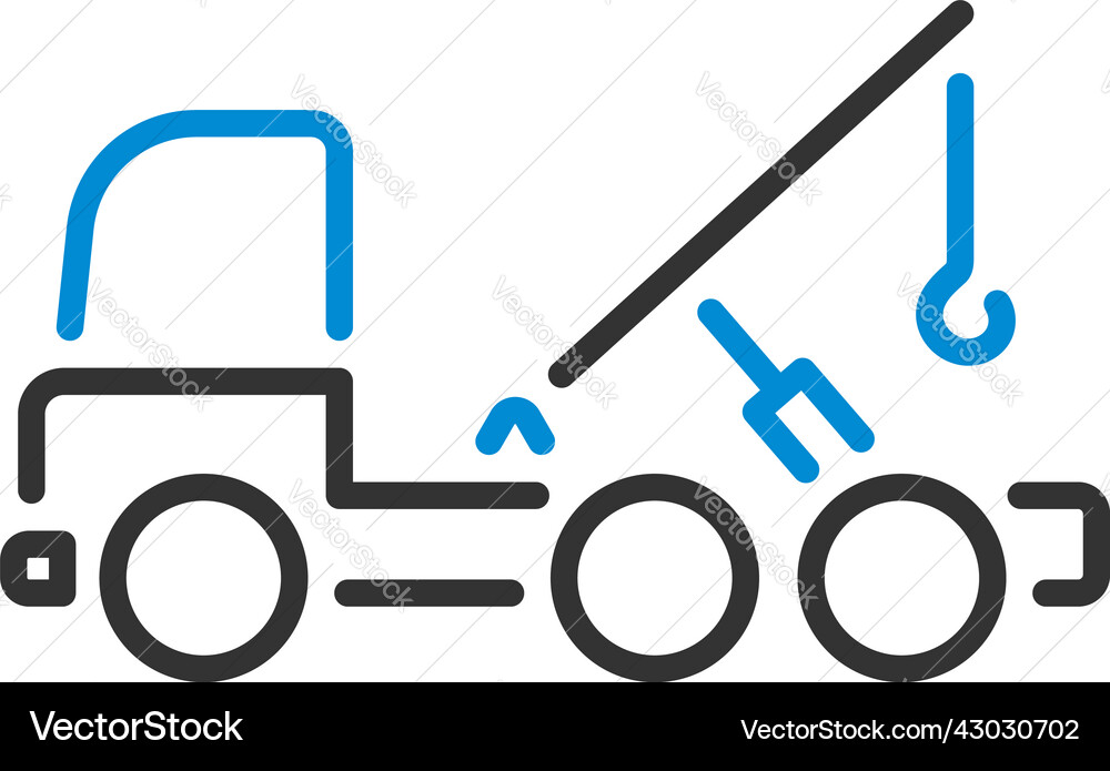 Car towing truck icon Royalty Free Vector Image