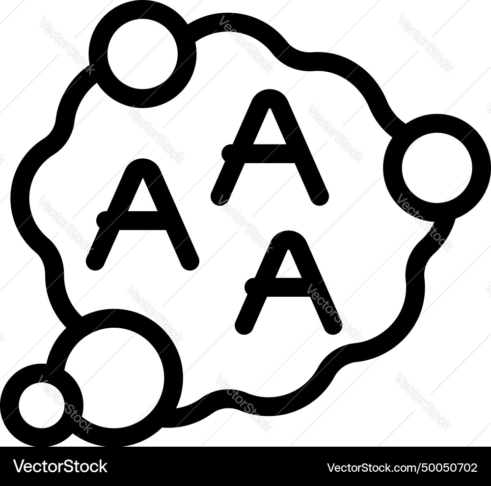 Chat talk kid icon outline care reading Royalty Free Vector