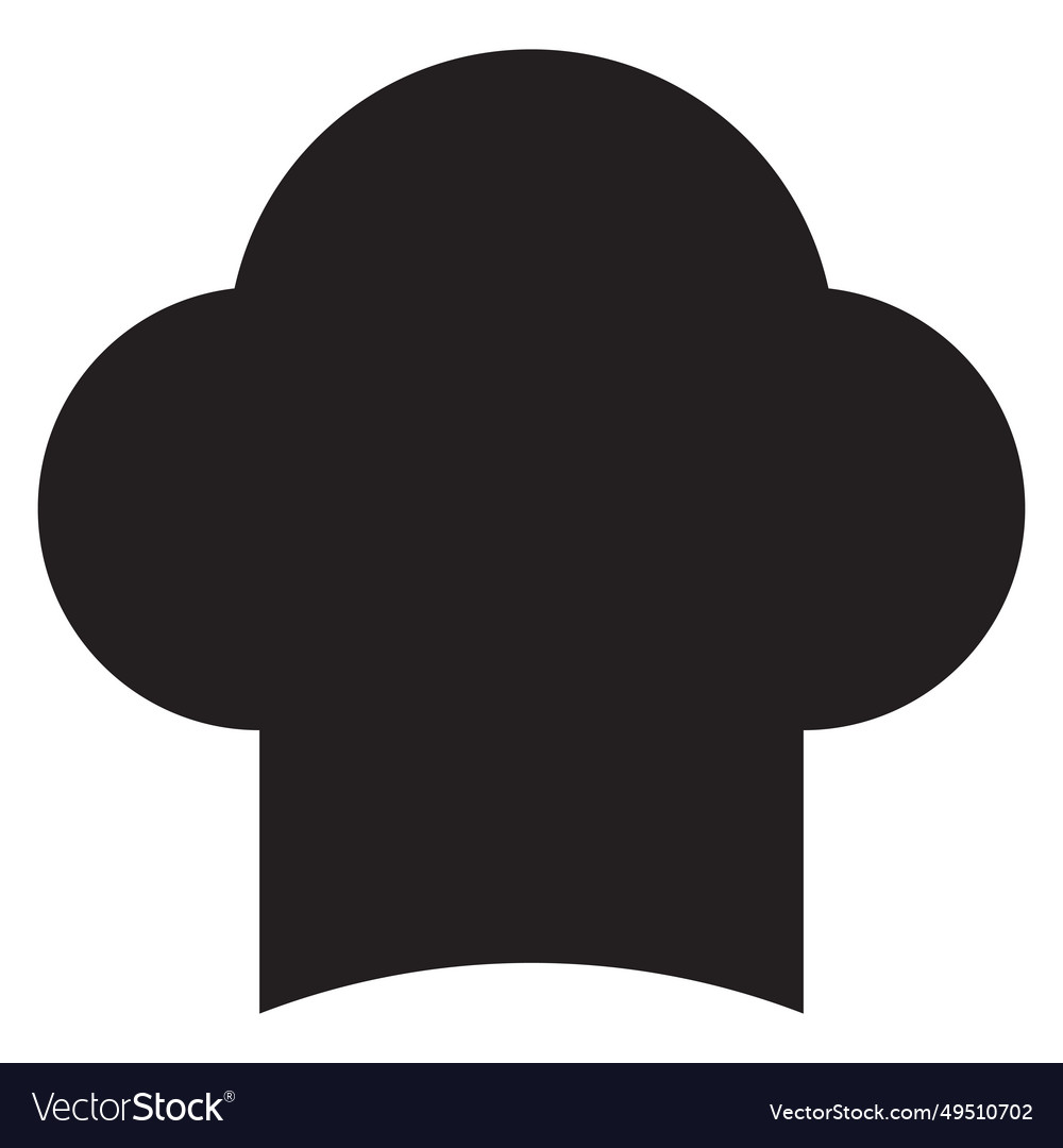 Chef cap icon hat isolated Royalty Free Vector Image