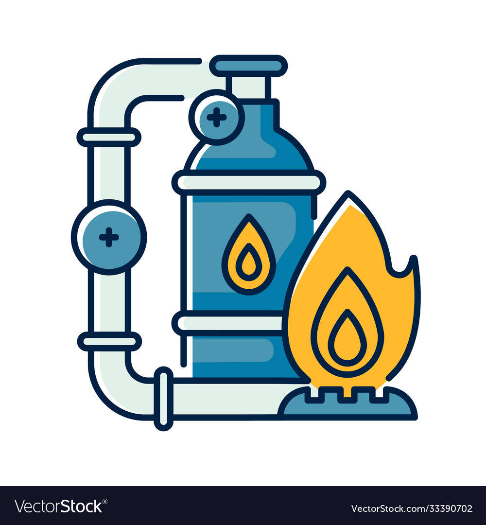 Gas industry rgb color icon Royalty Free Vector Image Gas industry rgb color icon Royalty Free Vector Image