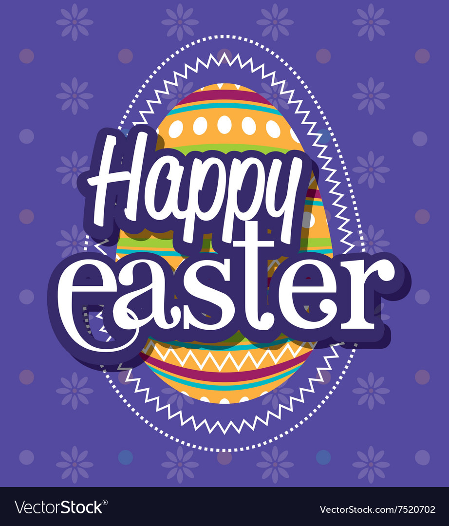 Happy easter design Royalty Free Vector Image - VectorStock