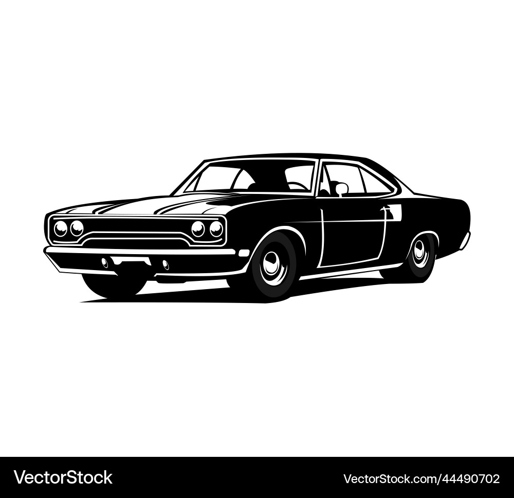 Isolated american muscle car Royalty Free Vector Image