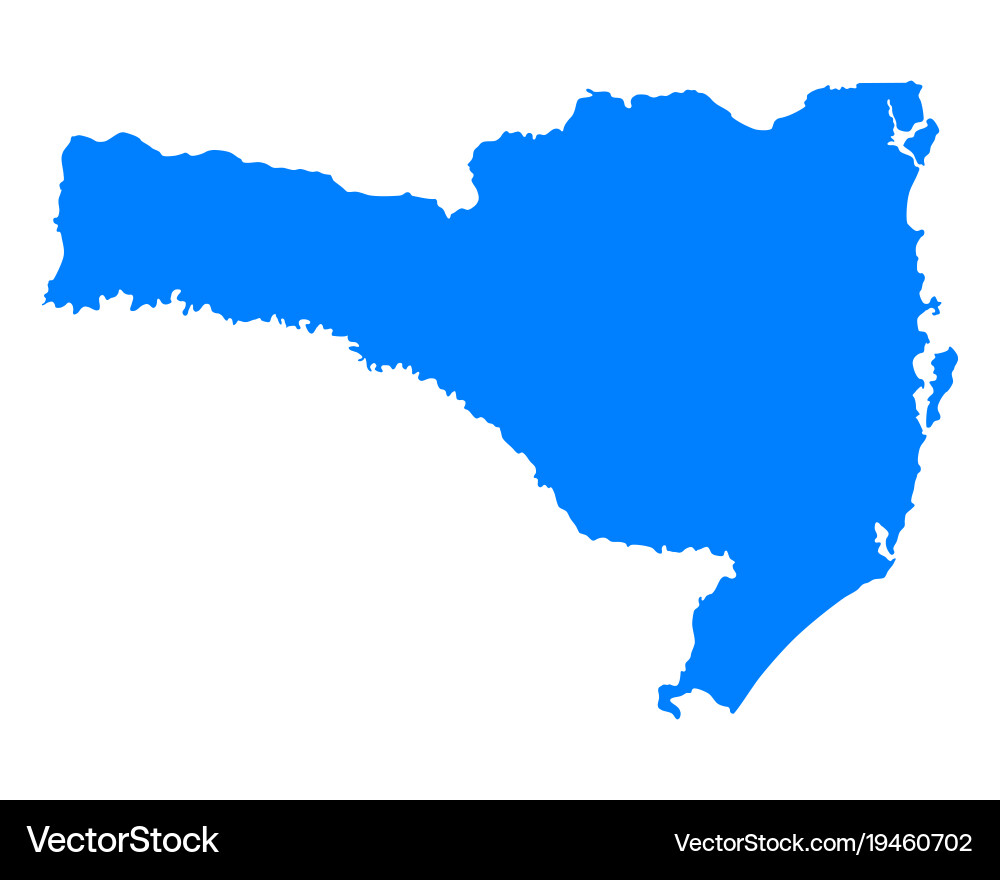 Map of santa catarina Royalty Free Vector Image