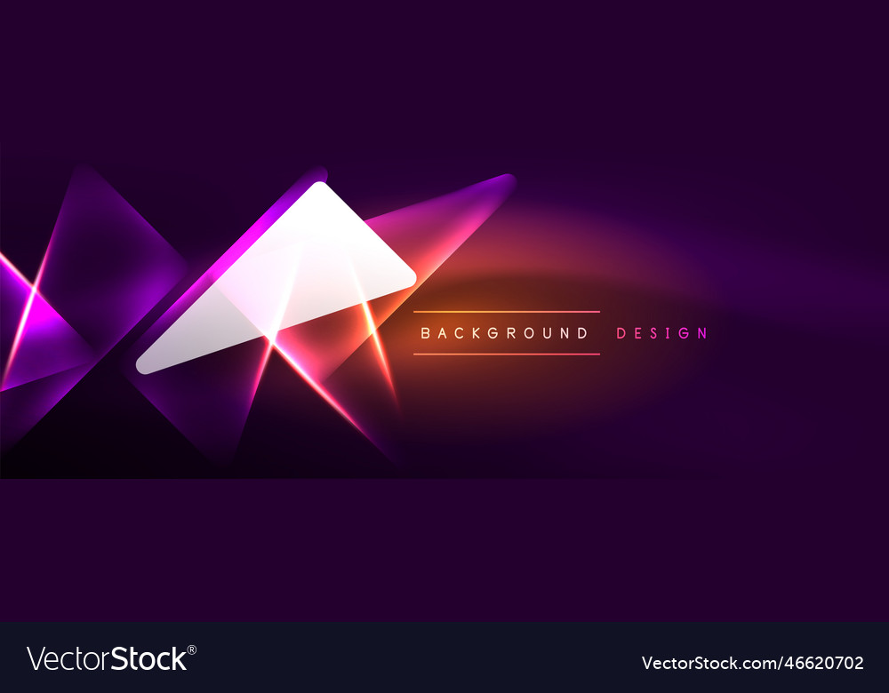 Neon lights hacking geometric background virtual Vector Image