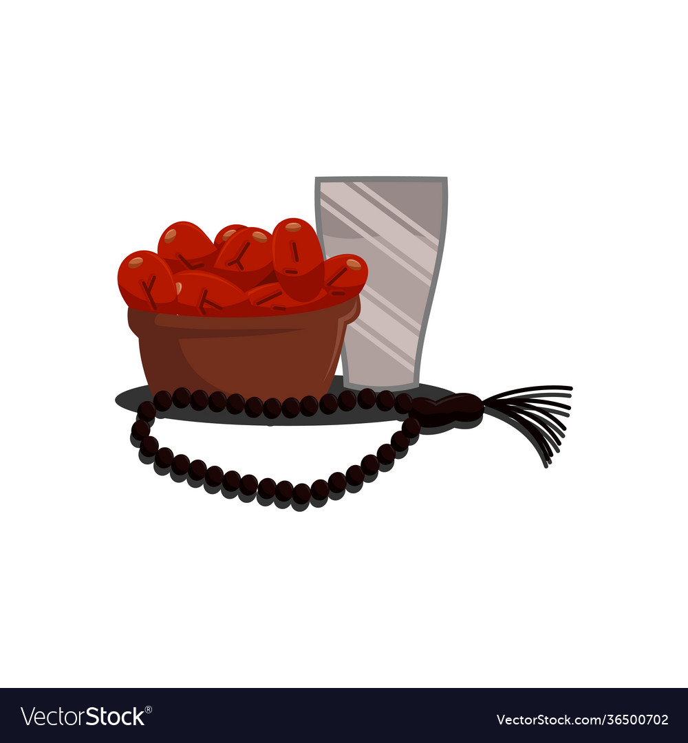 Ramadan greetings dates fruits popular during Vector Image
