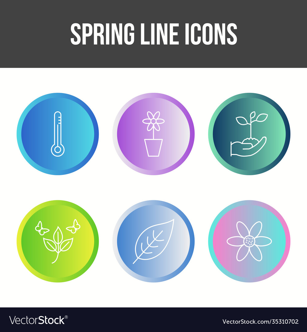 Unique spring icon set Royalty Free Vector Image