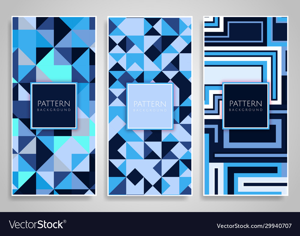Abstract various colorful header set collection Vector Image