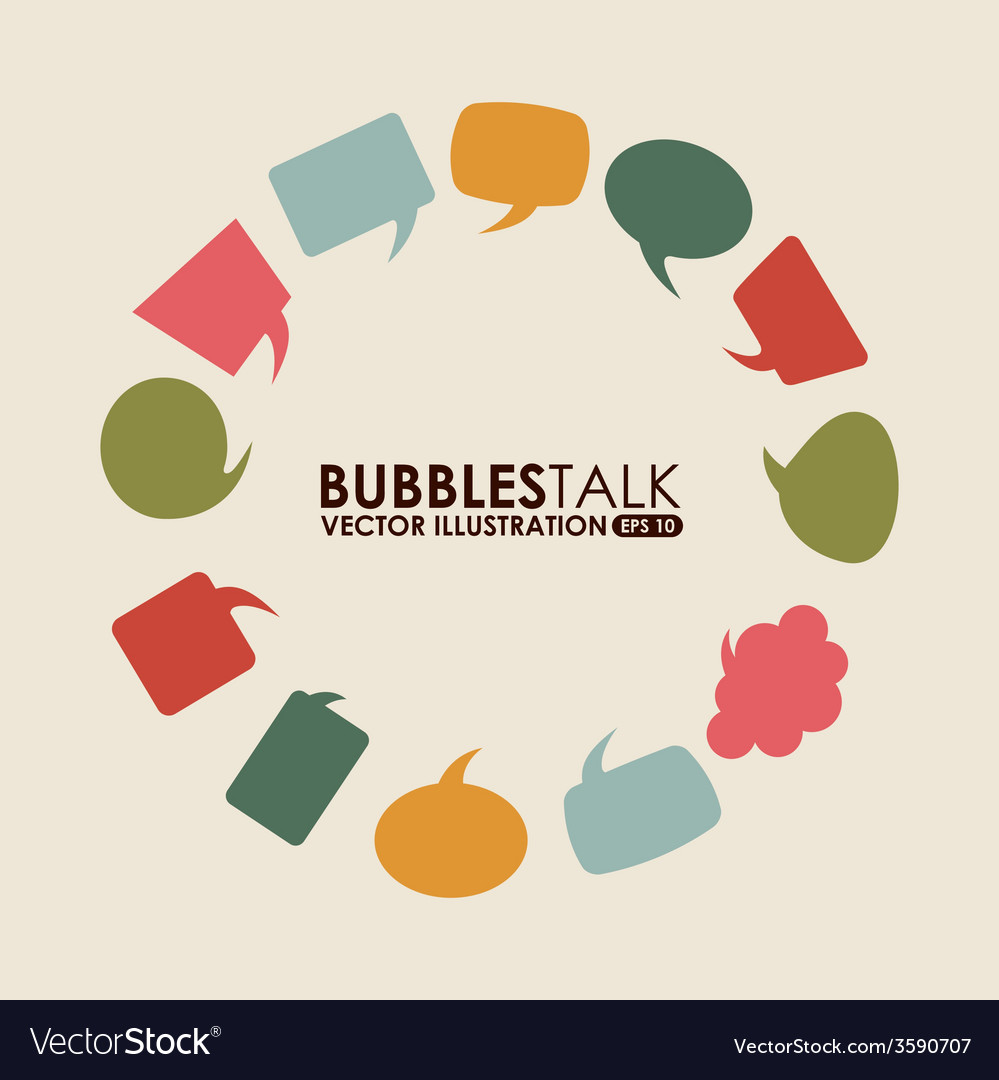 Bubbles talk Royalty Free Vector Image - VectorStock