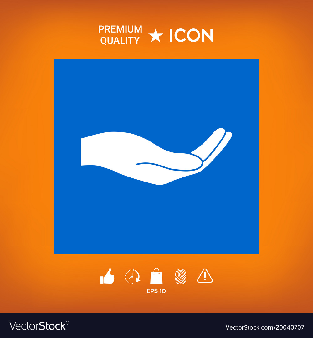 Open hand icon Royalty Free Vector Image - VectorStock