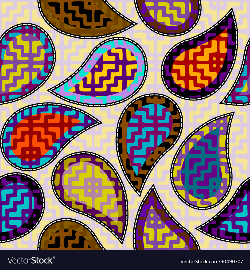 Patchwork textile pattern seamless quilting Vector Image