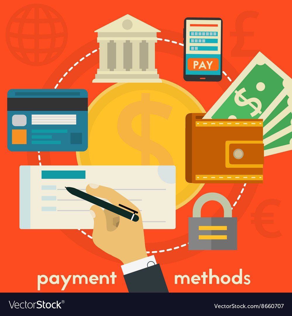 Payment methods concept Royalty Free Vector Image