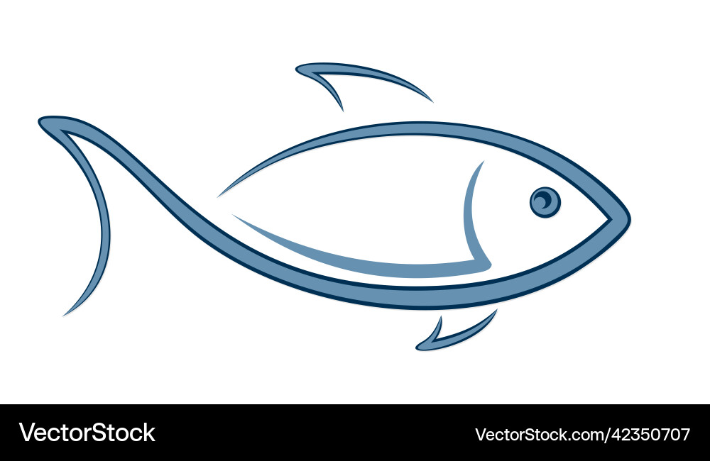 Symbol of fish Royalty Free Vector Image - VectorStock