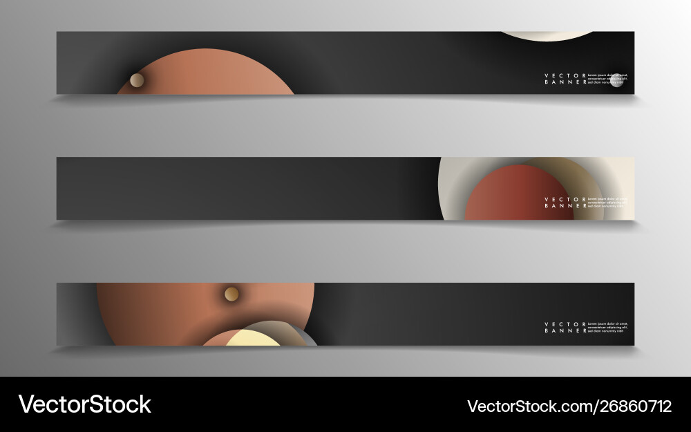 Banner collection backgrounds with colorful Vector Image