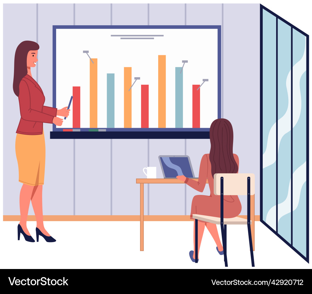 Business people communicating in office discuss Vector Image