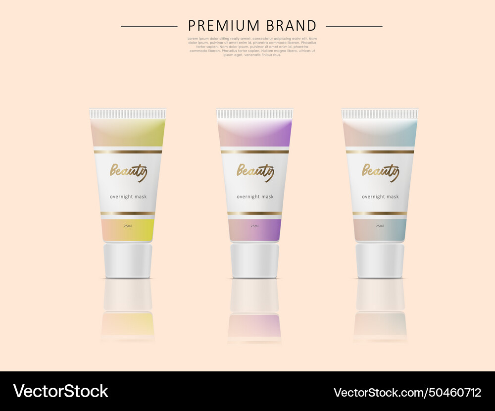 Cosmetic tube ad template Royalty Free Vector Image