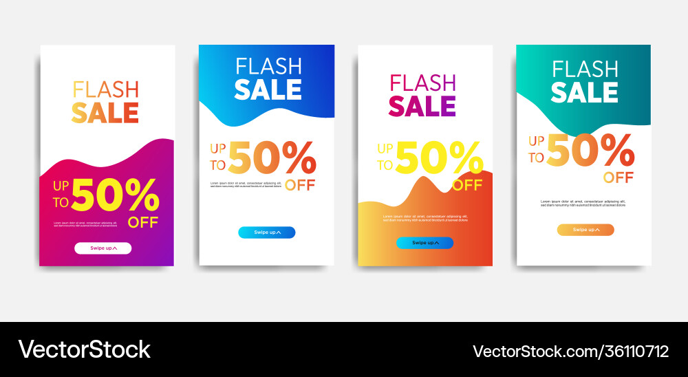 Flash sale banners special offer set banner Vector Image