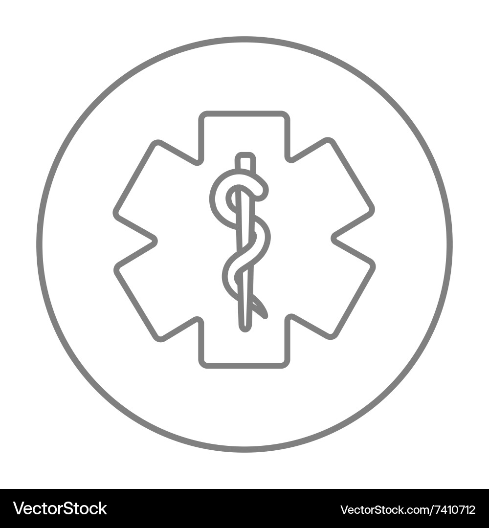 Medical symbol line icon Royalty Free Vector Image