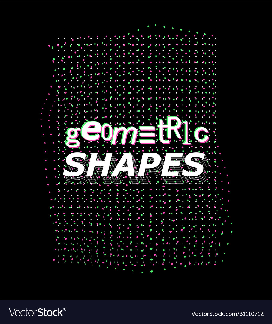 Synthwave digital shape Royalty Free Vector Image