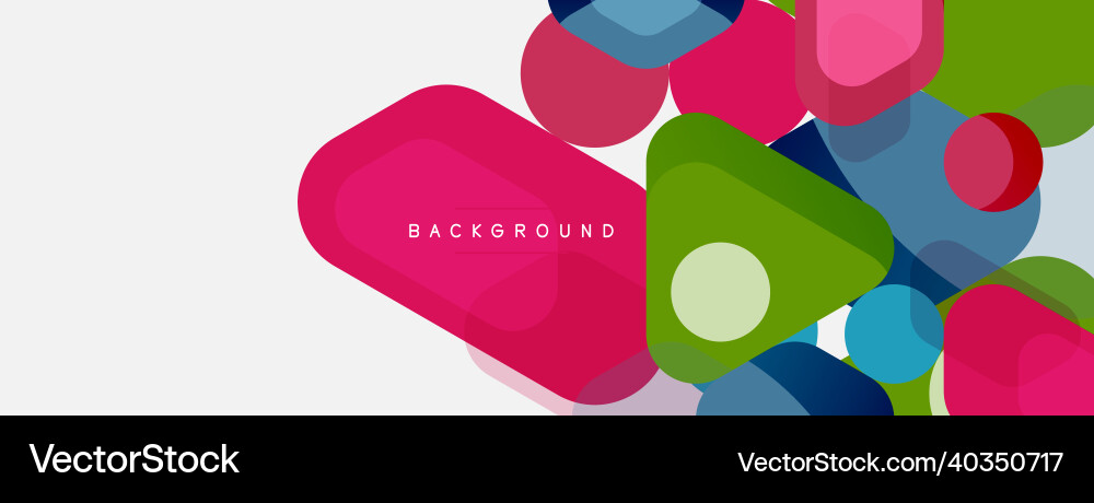 Abstract round geometric shapes and circles Vector Image