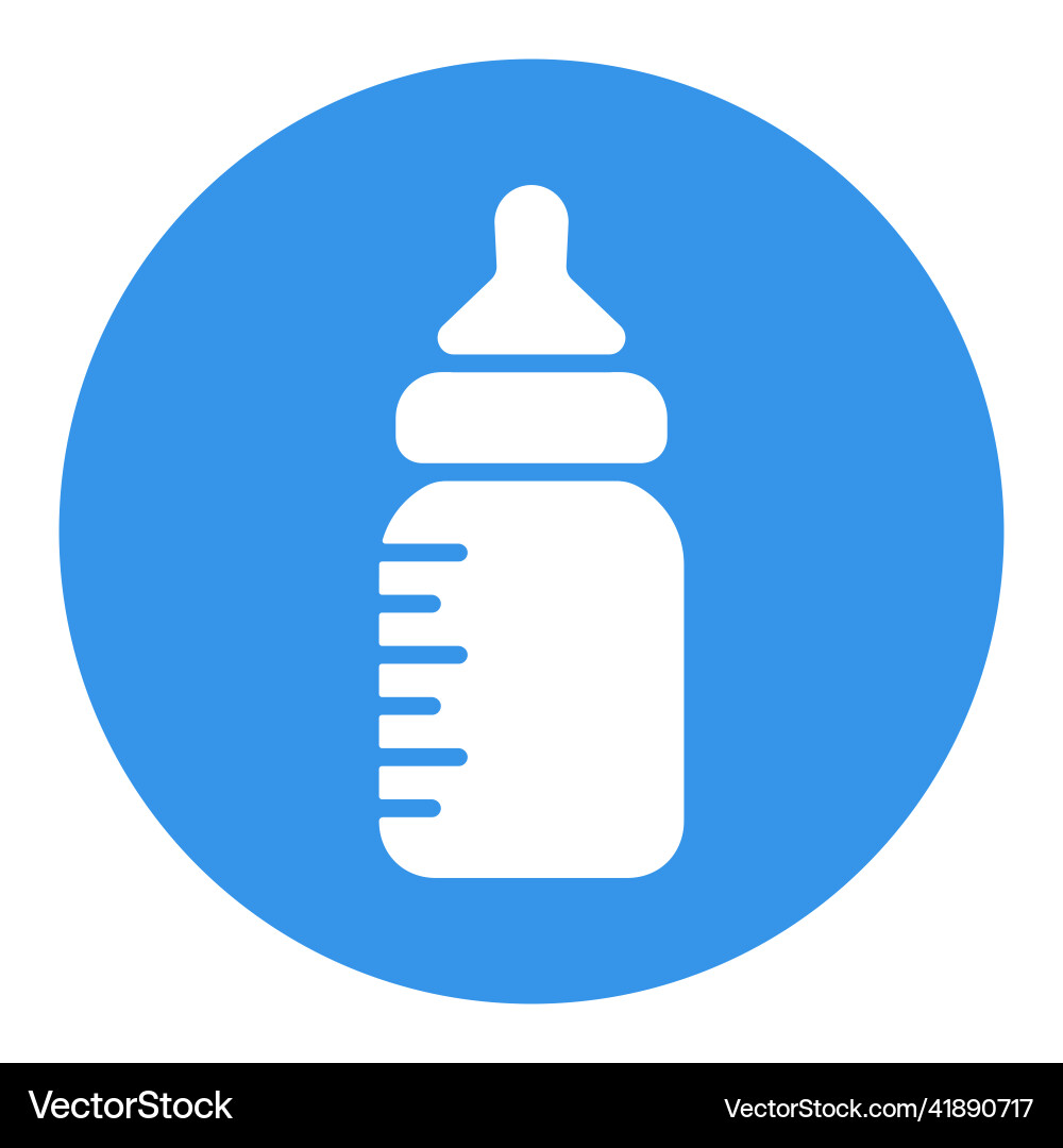 Baby feeding bottle isolated glyph icon graph Vector Image