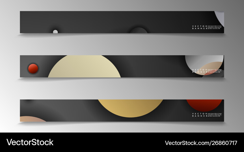 Banner collection backgrounds with colorful Vector Image