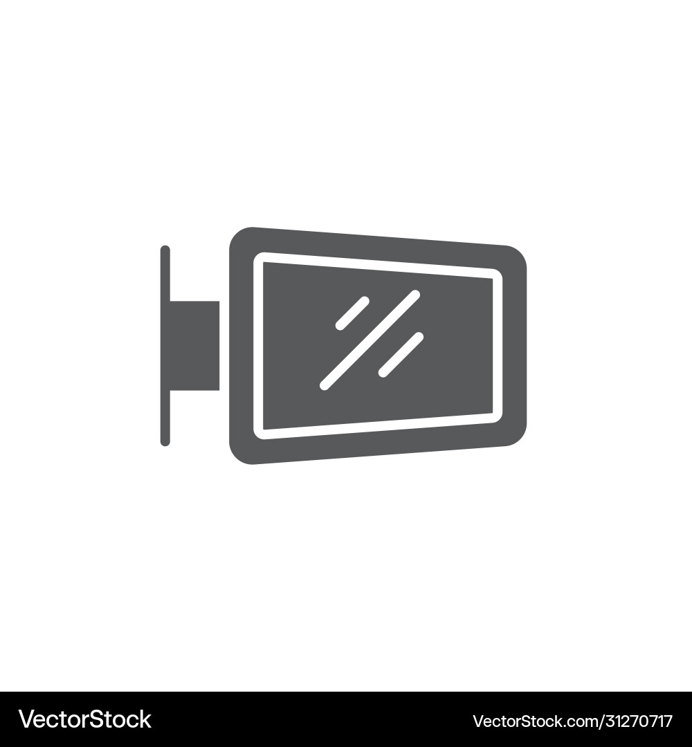 Car rear view mirror icon symbol isolated Vector Image