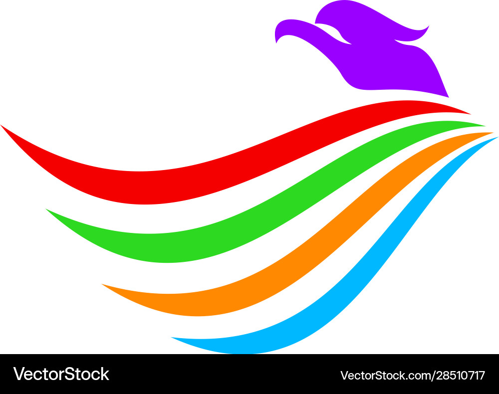 Colorful eagle logo template design creative Vector Image